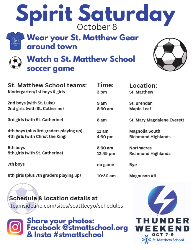 Events for March 2026 – St. Matthew School